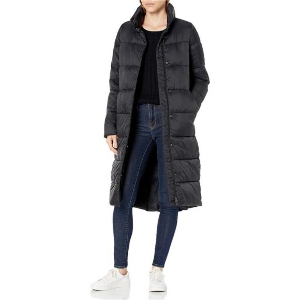 Boutique | Jackets & Coats | Cozy Puffer Coat Black Waterresistant Long ...